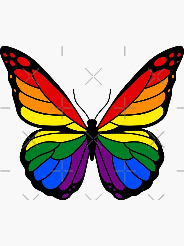 "Pride Butterfly" Sticker for Sale by MomLovesMeBest | Redbubble