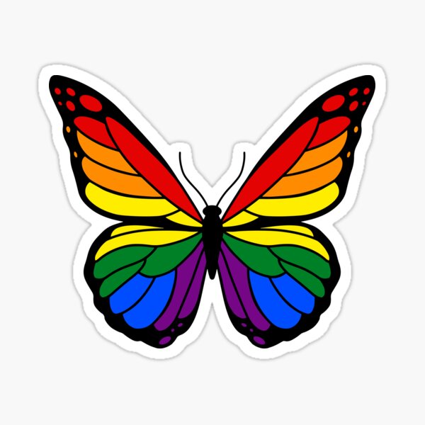 "Pride Butterfly" Sticker for Sale by MomLovesMeBest | Redbubble