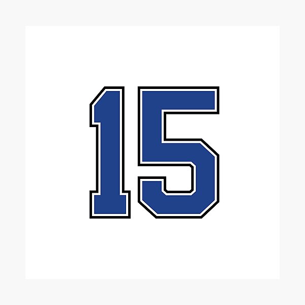 "Number 15 lucky sports jersey fifteen" Photographic Print for Sale by ...