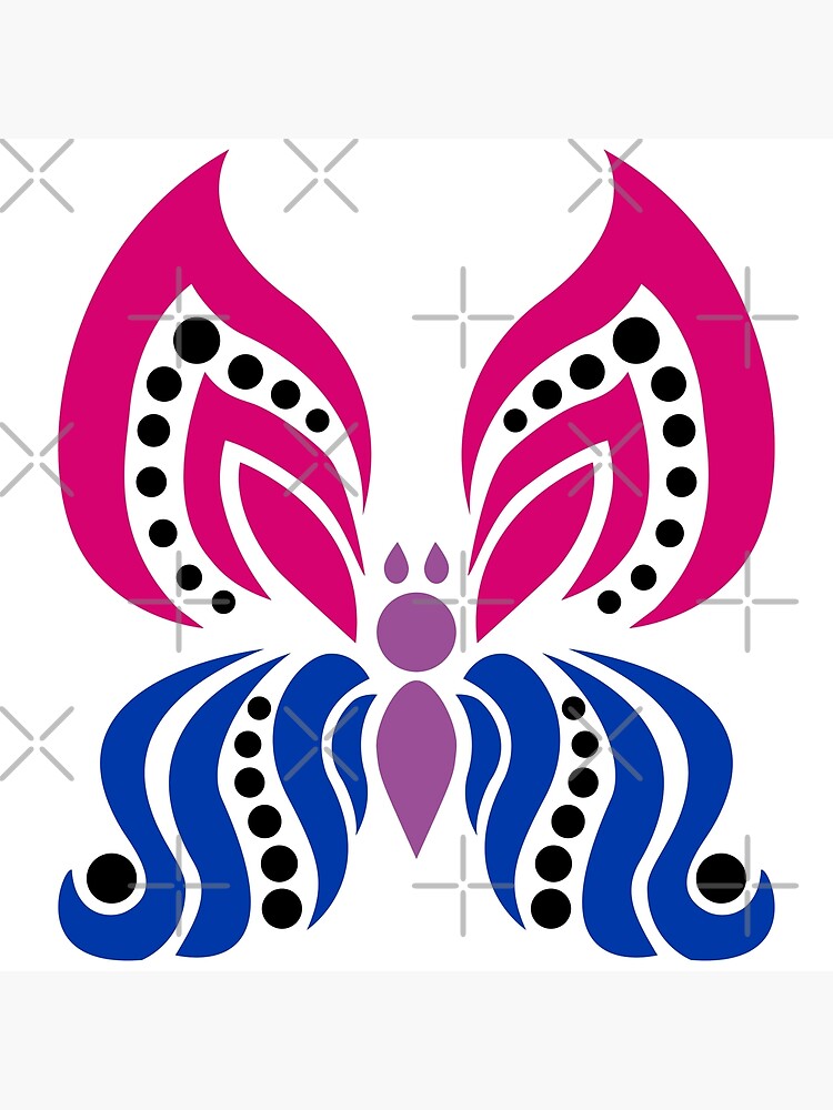 "Butterfly - Bi Pride" Poster for Sale by arturekdesign | Redbubble
