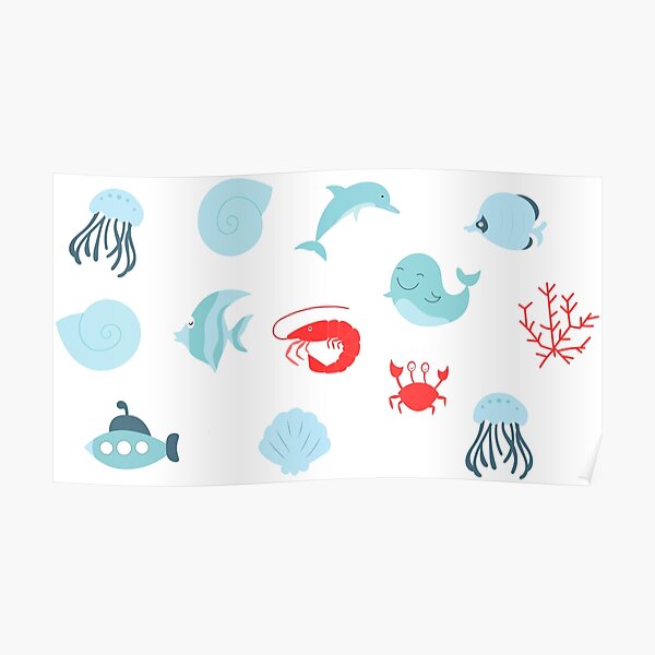 "DEEP SEA LIFE " Poster for Sale by butterflyshores | Redbubble