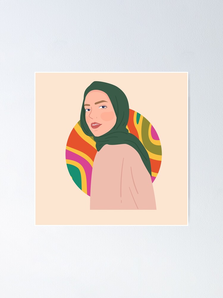 "Islamic Retro - Muslim Girl in Hijab" Poster for Sale by IslamicRetro ...