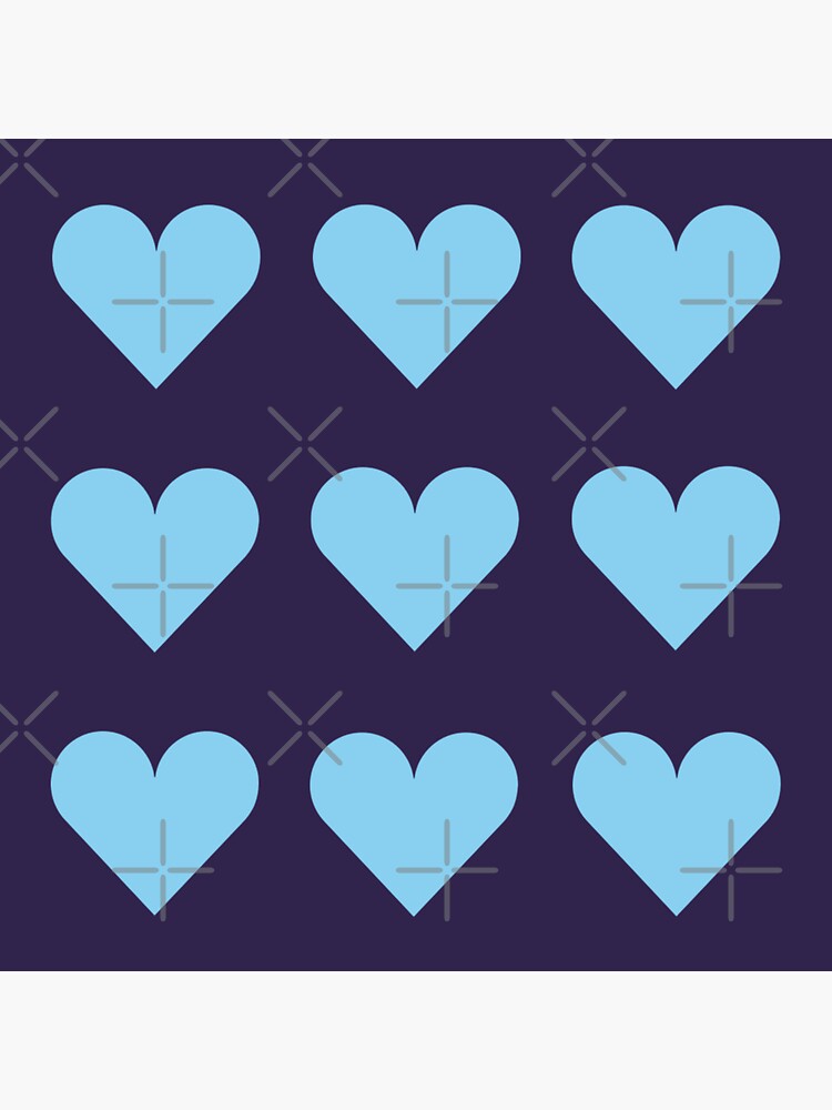 "Large BABY BLUE and NAVY BLUE LOVE HEARTS" Sticker for Sale by ...