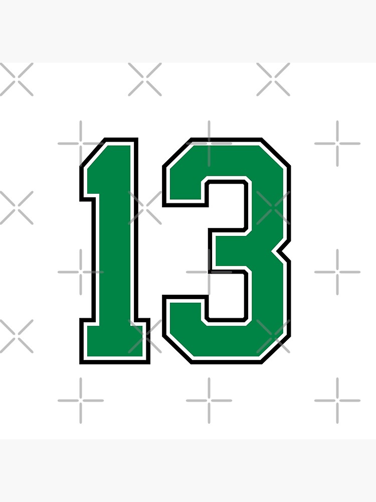 "13 number, green lucky sports thirteen" Poster for Sale by ArtIsParty ...