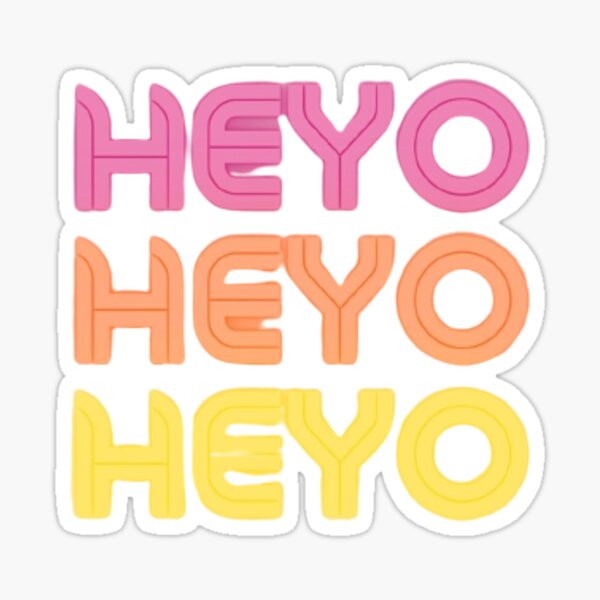 "HEYO " Sticker for Sale by Beckyrg123 | Redbubble