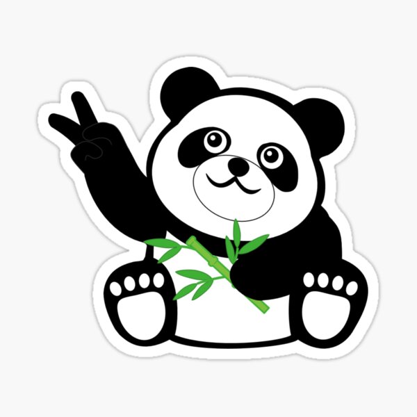 "Peace Panda" Sticker for Sale by ThePrintedPeace | Redbubble