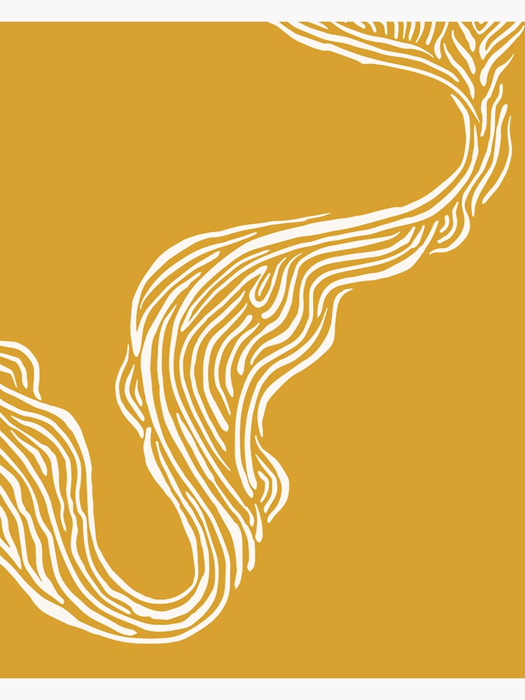 "Hand Drawn Abstract Lines (Mustard Yellow)" Sticker for Sale by ...