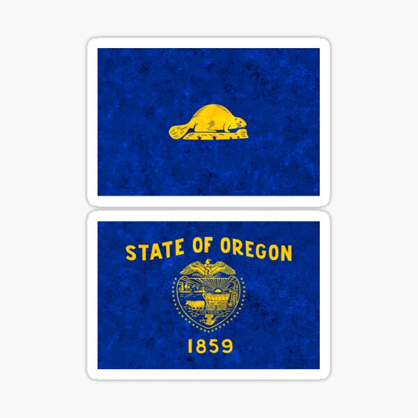 "State Flag of Oregon Obverse" Sticker for Sale by Enzwell | Redbubble