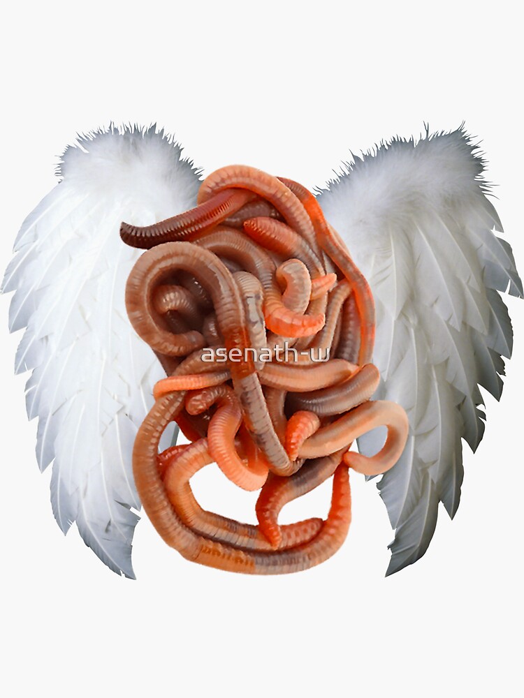"Worm Angel" Sticker for Sale by asenath-w | Redbubble