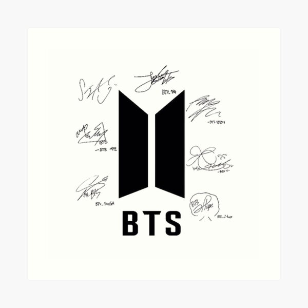 "BTS logo " Art Print for Sale by Trendyfoxx | Redbubble