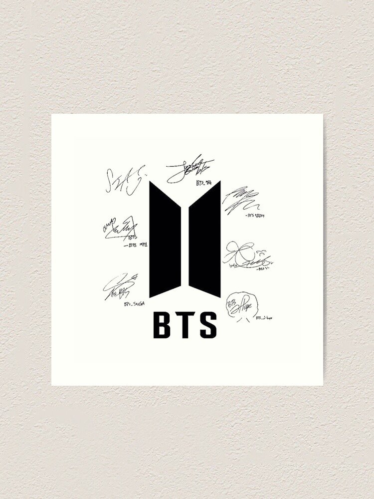 "BTS logo " Art Print for Sale by Trendyfoxx | Redbubble