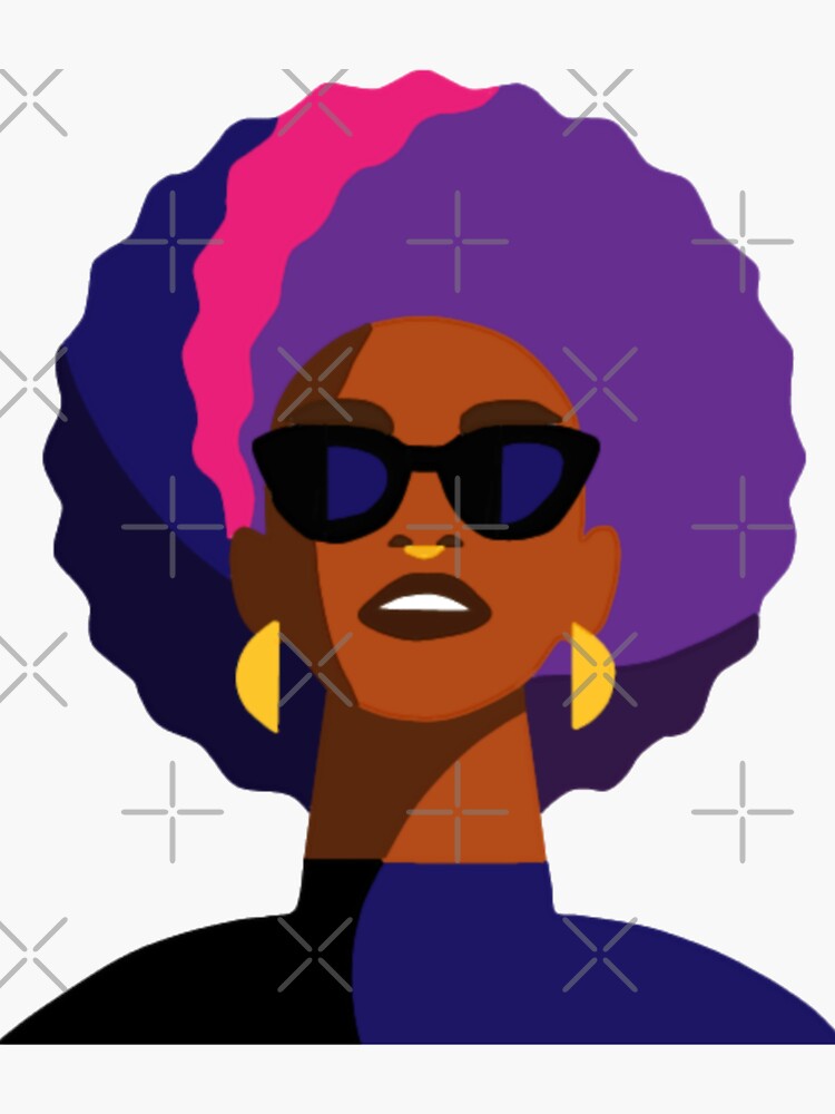 Colorful Vector Art Girl Sticker For Sale By Mialunaa Redbubble
