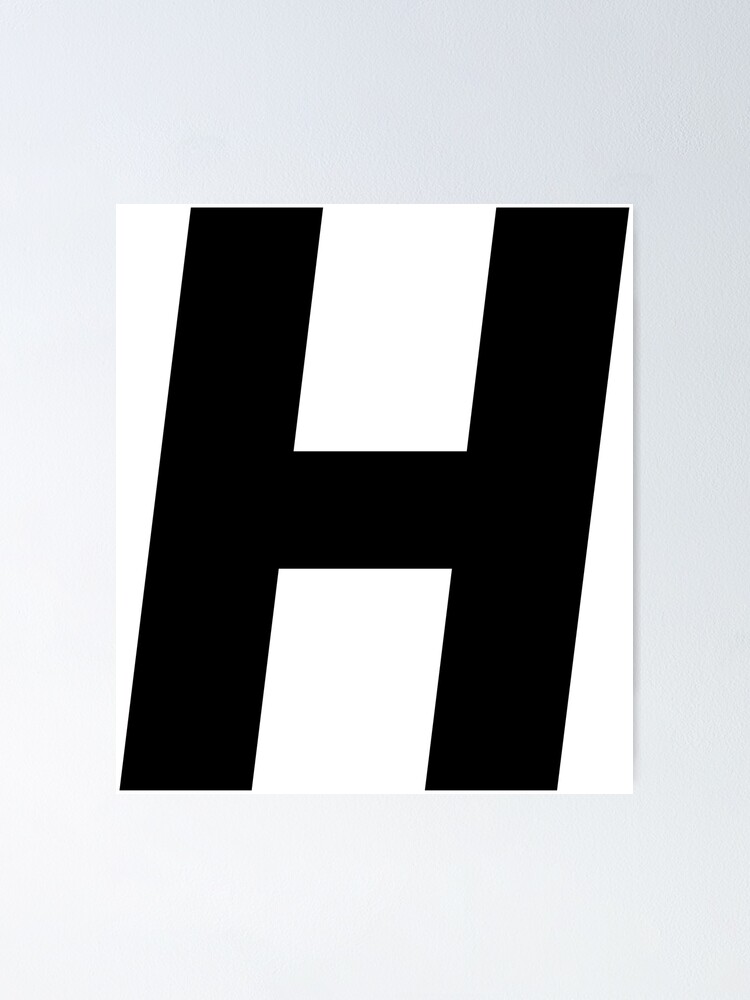 "Letter H Word hh letra ache" Poster for Sale by ZooOfArt | Redbubble