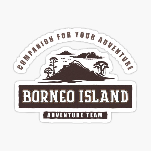 "The Borneo Island " Sticker for Sale by SusanneHan | Redbubble