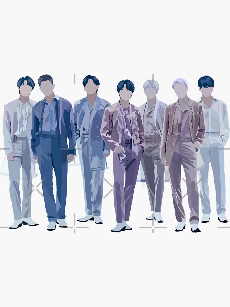 "BTS OT7 Proof Concept" Sticker for Sale by mymikrokosmos | Redbubble