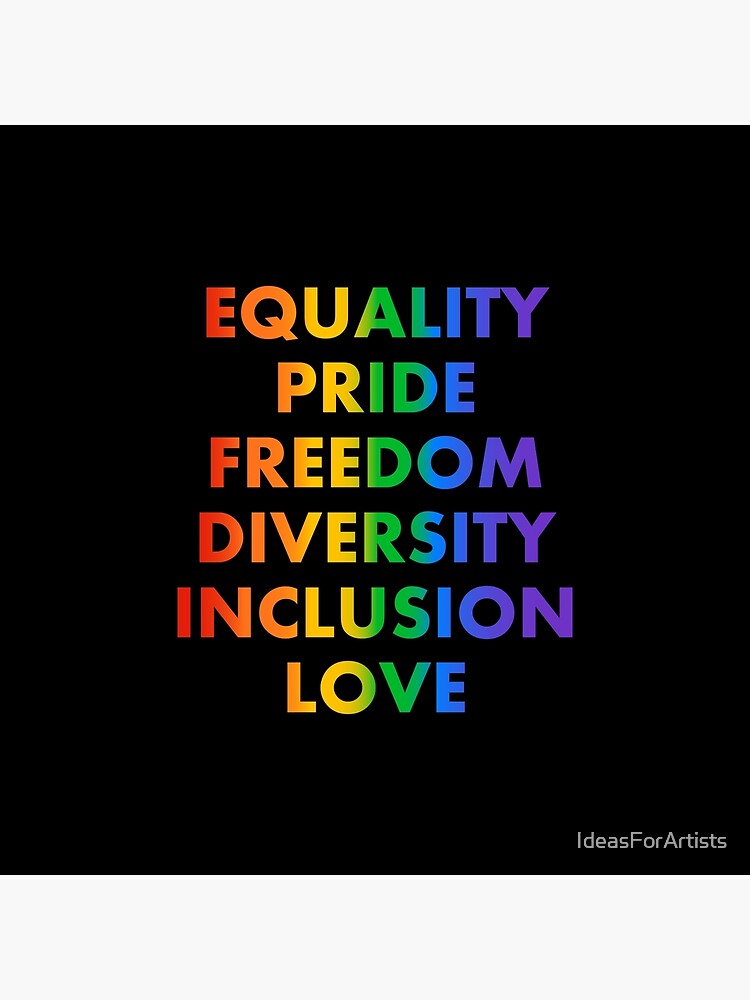 Lámina fotográfica « IGUALDAD ORGULLO LIBERTAD DIVERSIDAD INCLUSIÓN ...