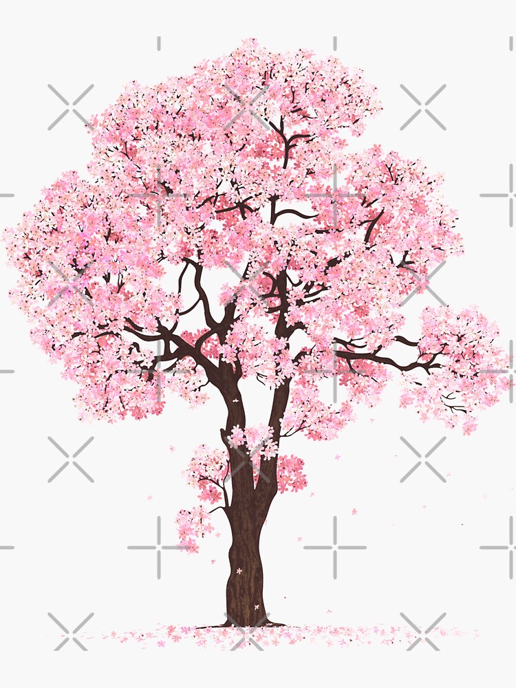 "Sakura Cherry Blossom Tree Sticker" Sticker for Sale by alexvoss ...
