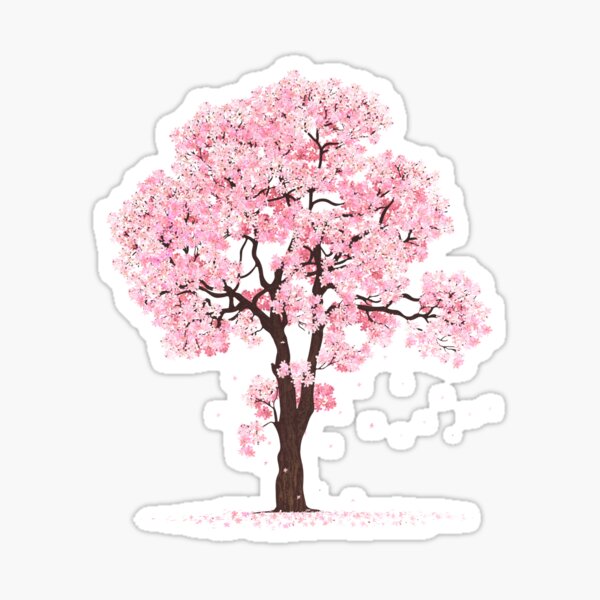 "Sakura Cherry Blossom Tree Sticker" Sticker for Sale by alexvoss ...