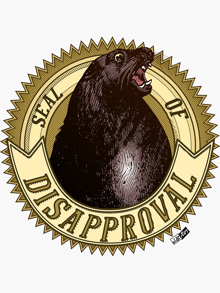 "Seal of Disapproval" Sticker for Sale by JBArt215 | Redbubble