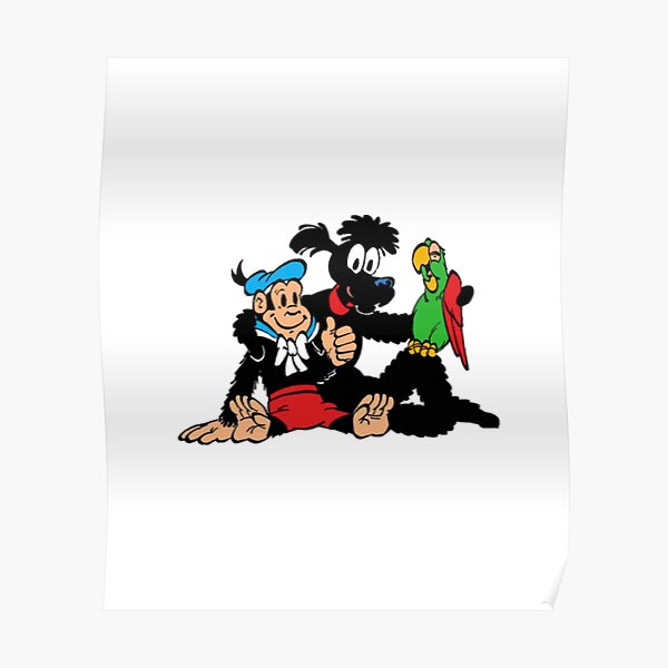 "Jommeke Choco, Pekkie and Flip" Poster for Sale by drovda | Redbubble
