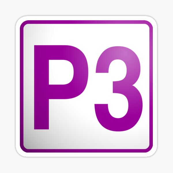 "P3 - The Sticker" Sticker for Sale by RedFirecracker | Redbubble