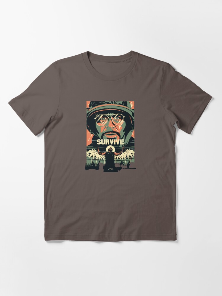 "Tropic Thunder Survive" T-shirt for Sale by purplepeppers | Redbubble ...