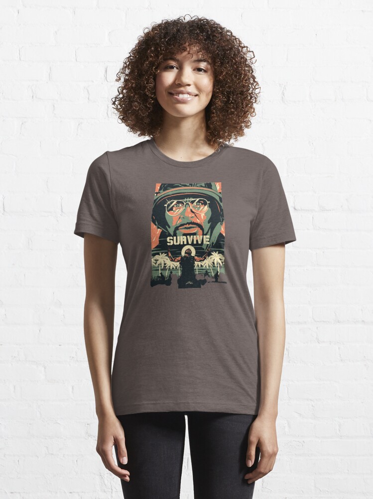 "Tropic Thunder Survive" T-shirt for Sale by purplepeppers | Redbubble ...