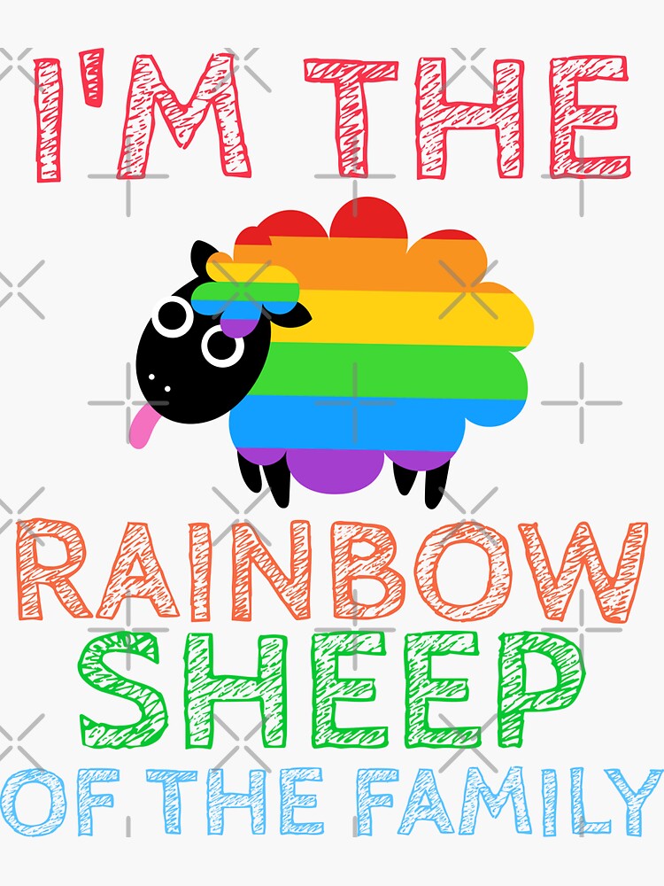 " Rainbow Sheep Of The Family" Sticker for Sale by Studioapartment ...