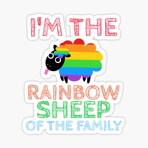 " Rainbow Sheep Of The Family" Sticker for Sale by Studioapartment ...