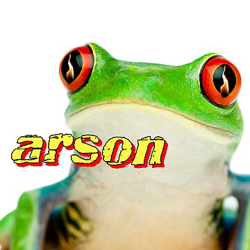 "Arson Frog Sticker" Sticker for Sale by Anxious-Lemon | Redbubble