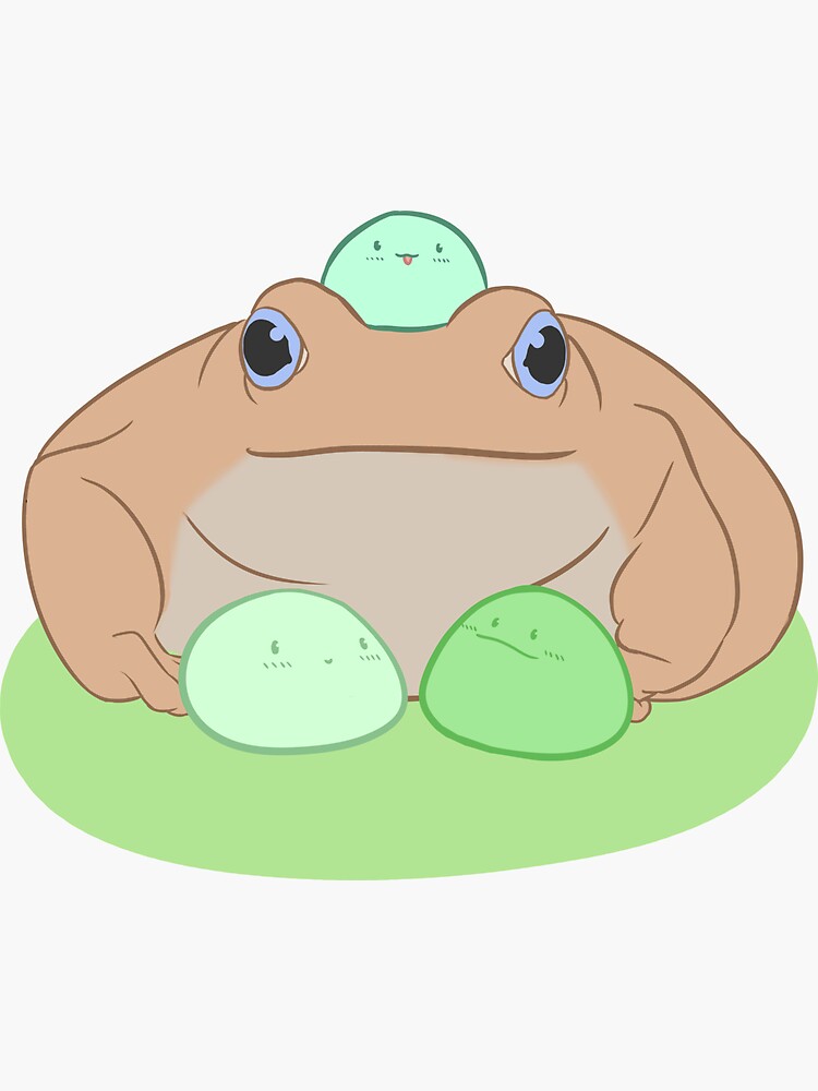 "Frog and Blobs/Dango" Sticker for Sale by Y-F-G | Redbubble