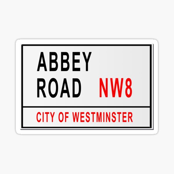"Abbey Road London Road Sign" Sticker for Sale by johns-stickerss ...