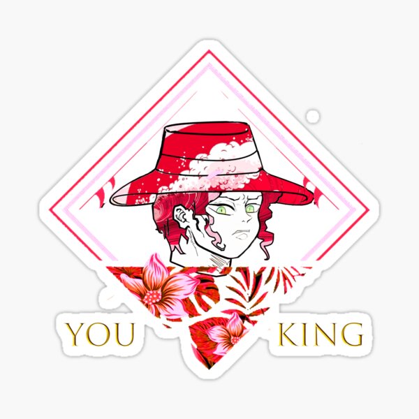 "kibutsuji you king red hat sky king" Sticker for Sale by aartyuu ...