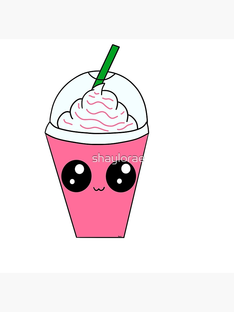 "Cute Kawaii Pink Frappe " Poster for Sale by shaylorae | Redbubble