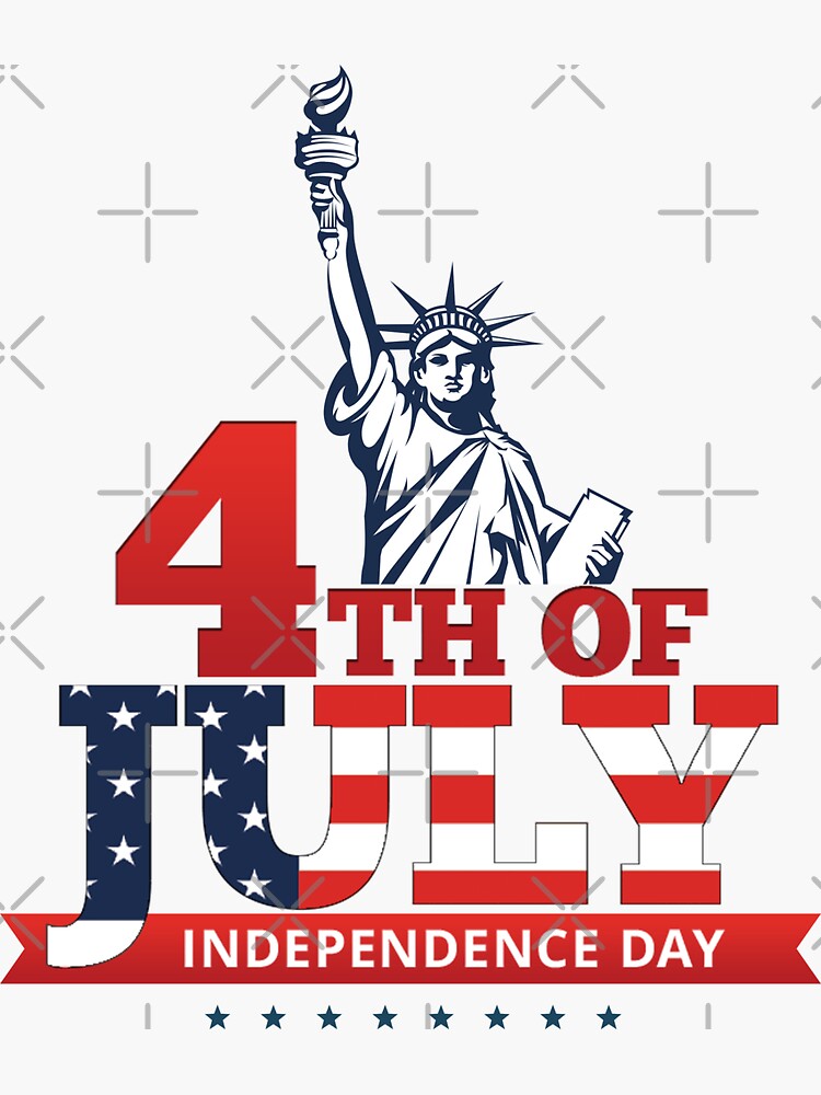 "LADY LIBERTY PRIDE 4TH OF JULY FOURTH OF JULY CELEBRATION" Sticker for ...