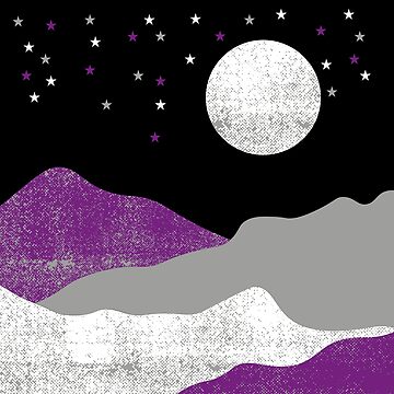 "Subtle Ace Moonlit Landscape" Sticker for Sale by humnoo | Redbubble