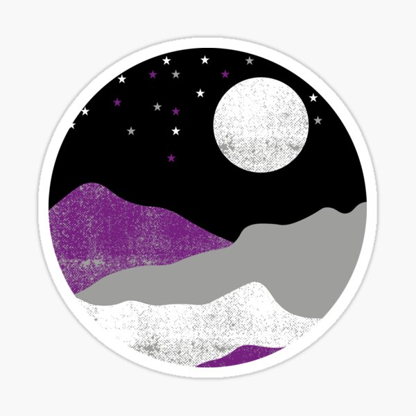 "Subtle Ace Moonlit Landscape" Sticker for Sale by humnoo | Redbubble