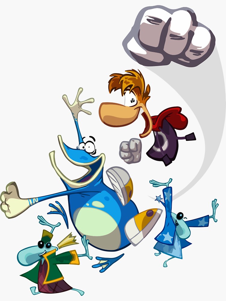 Pegatina «Rayman y sus amigos» de Ainofea | Redbubble