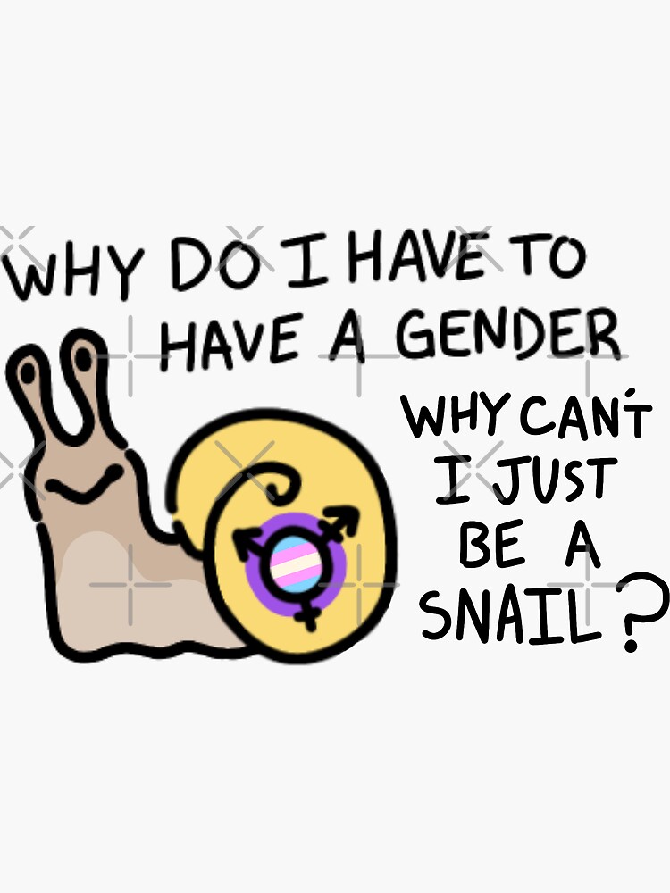 "Trans Intersex Snail" Sticker for Sale by Elli-Makes | Redbubble