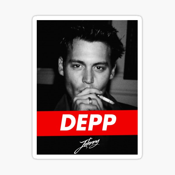 "JOHNNY DEPP | ART" Sticker for Sale by FIRELINEarts | Redbubble