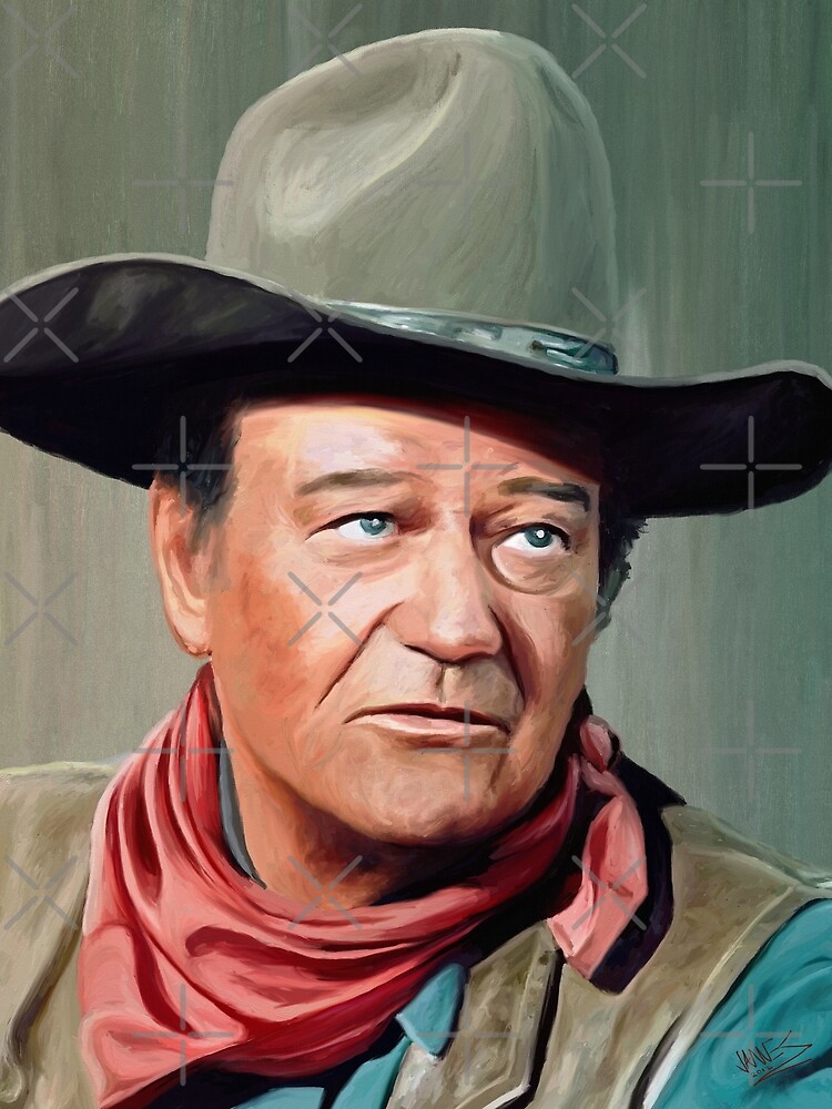 "Celebrity Portrait John Wayne" Poster for Sale by artbyjames | Redbubble