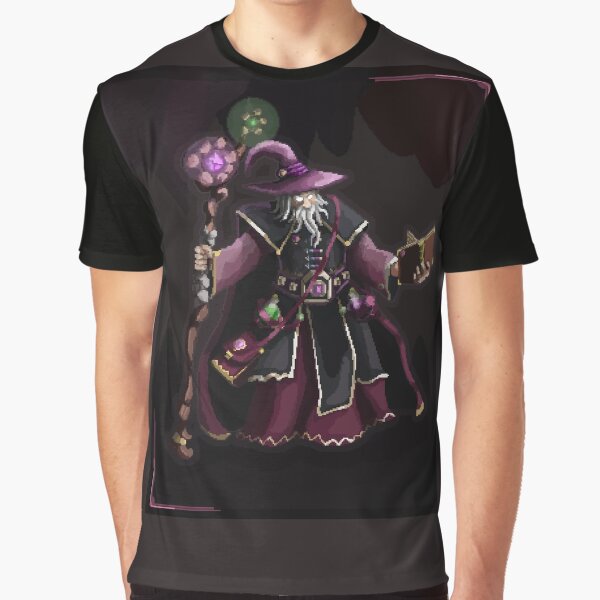 "dnd wizard character art poster pixel art " Graphic T-Shirt for Sale ...