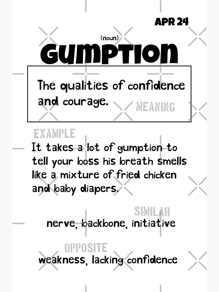 "April 24 Gumption" Sticker for Sale by bpatrickvoice | Redbubble