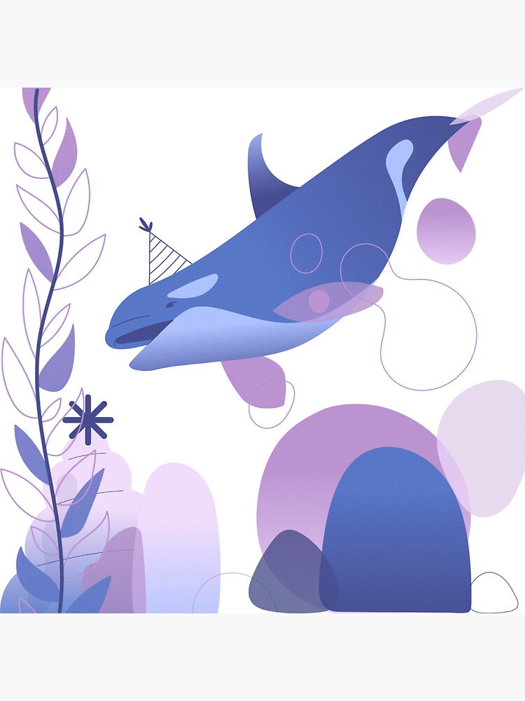 "Happy whale" Sticker for Sale by MdrawingM | Redbubble