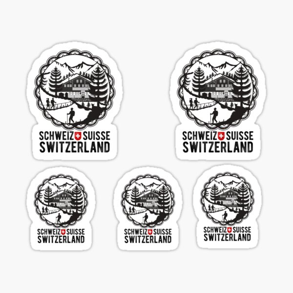 "Schweiz - Suisse - Switzerland Papercut Souvenir 5X" Sticker for Sale ...