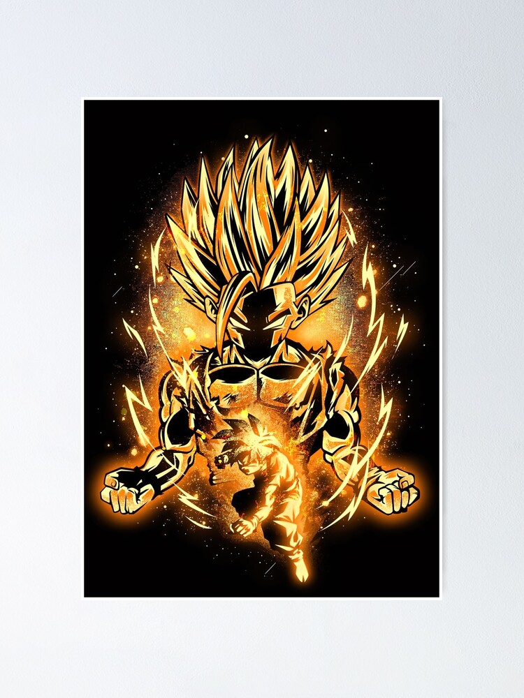 "Dragon Ball Golden Saiyan Gohan" Poster for Sale by JonathanJeffrey ...