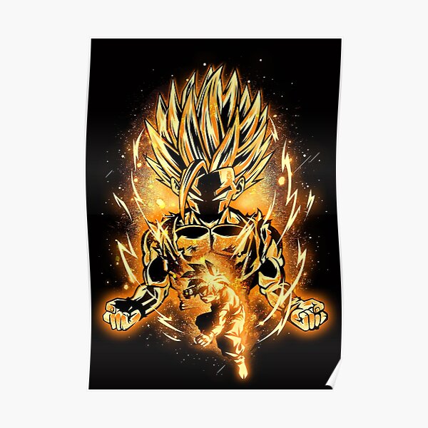 "Dragon Ball Golden Saiyan Gohan" Poster for Sale by JonathanJeffrey ...