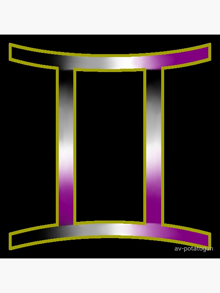 "Ace Flag Gemini Yellow Border" Poster for Sale by av-potatogun | Redbubble
