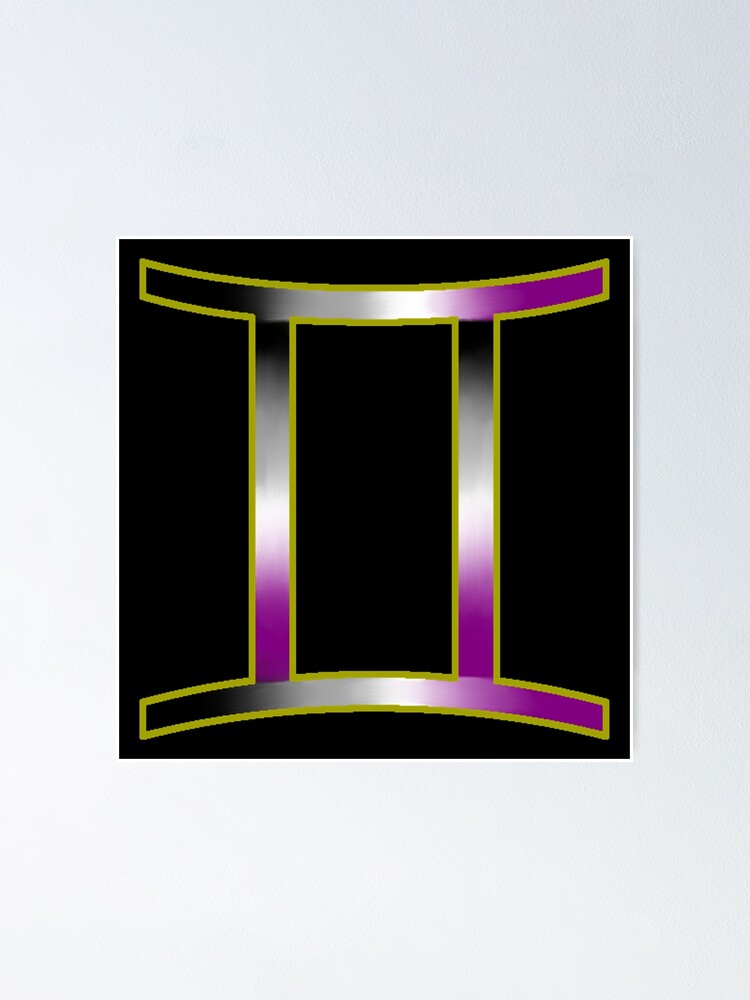 "Ace Flag Gemini Yellow Border" Poster for Sale by av-potatogun | Redbubble