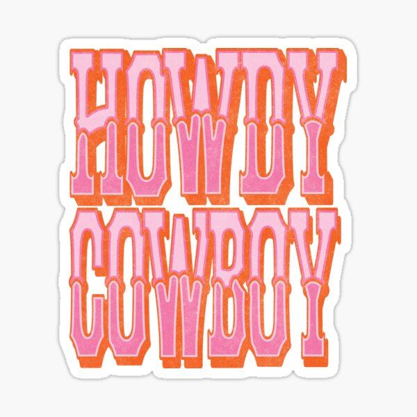 "Vintage Howdy Cowboy Country Cowgirl " Sticker for Sale by ...